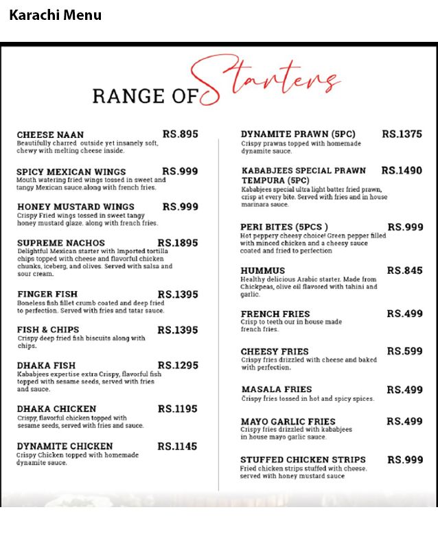 Kababjees Menu | Kababjees Deal & Combo | (Sep, 2025)