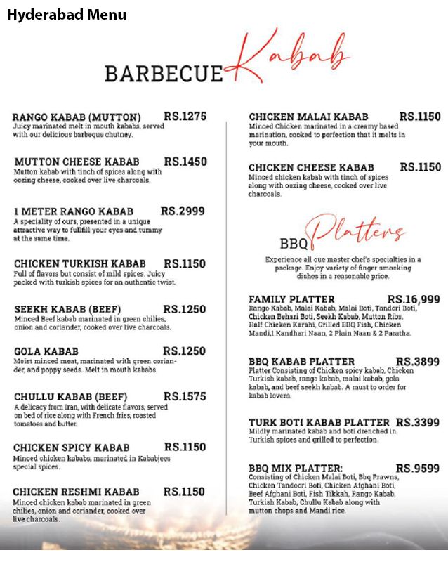 Kababjees Menu | Kababjees Deal & Combo | (Sep, 2025)