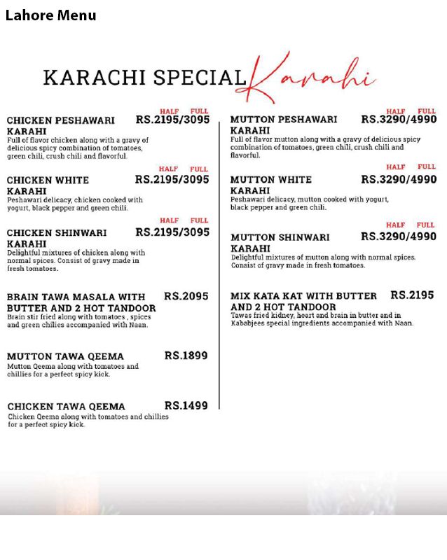 Kababjees Menu | Kababjees Deal & Combo | (Sep, 2025)