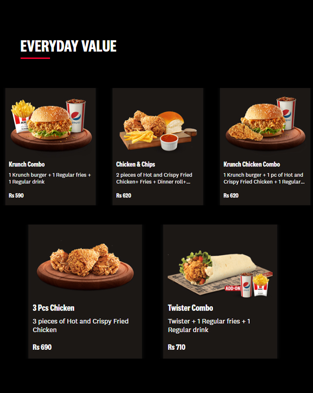 KFC Menu | KFC Deals Menu | KFC Restaurants Menu & Prices 2020 | (Aug ...
